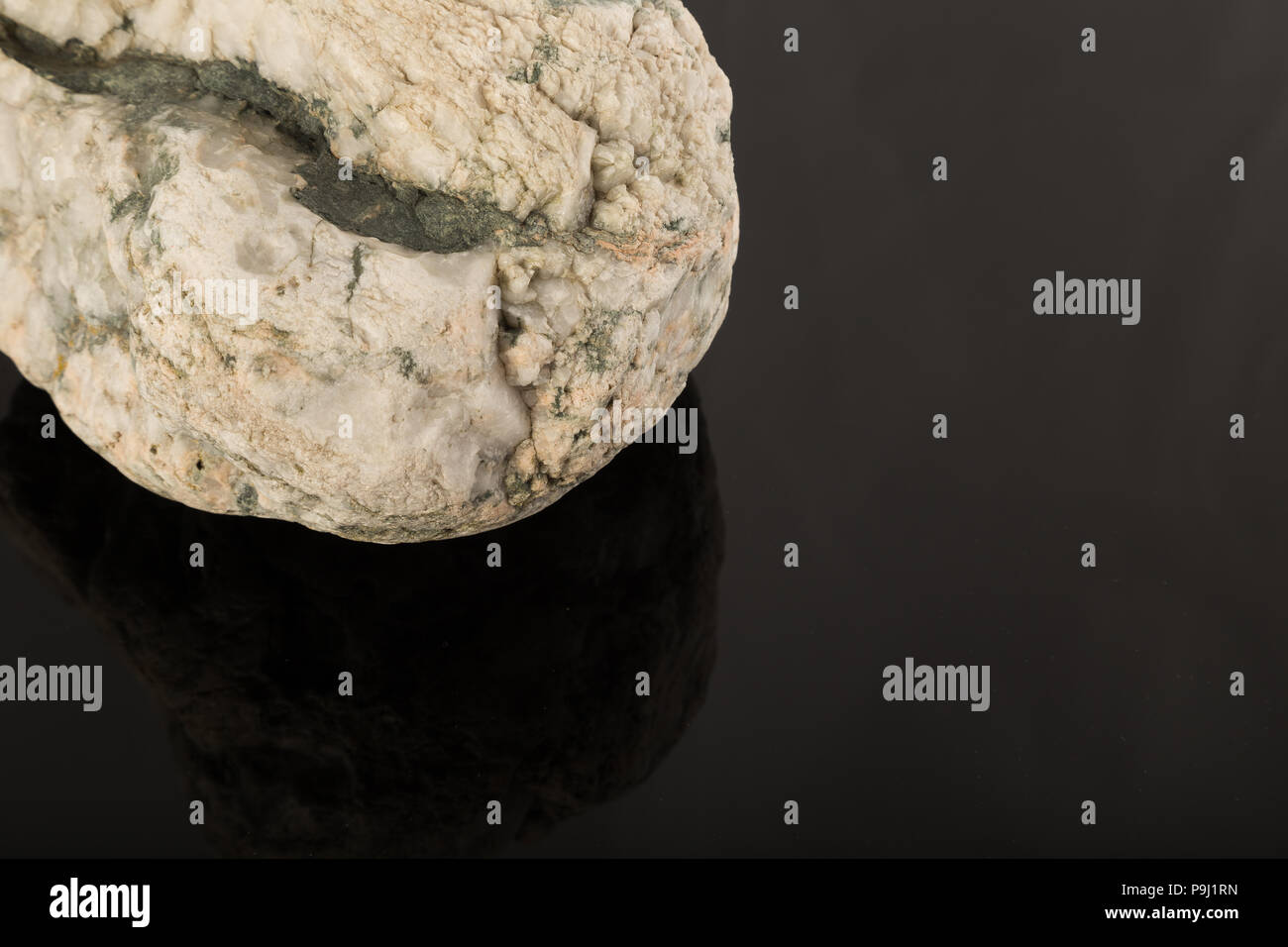 Natural stone on lacquered coating, reflection of objects Stock Photo ...