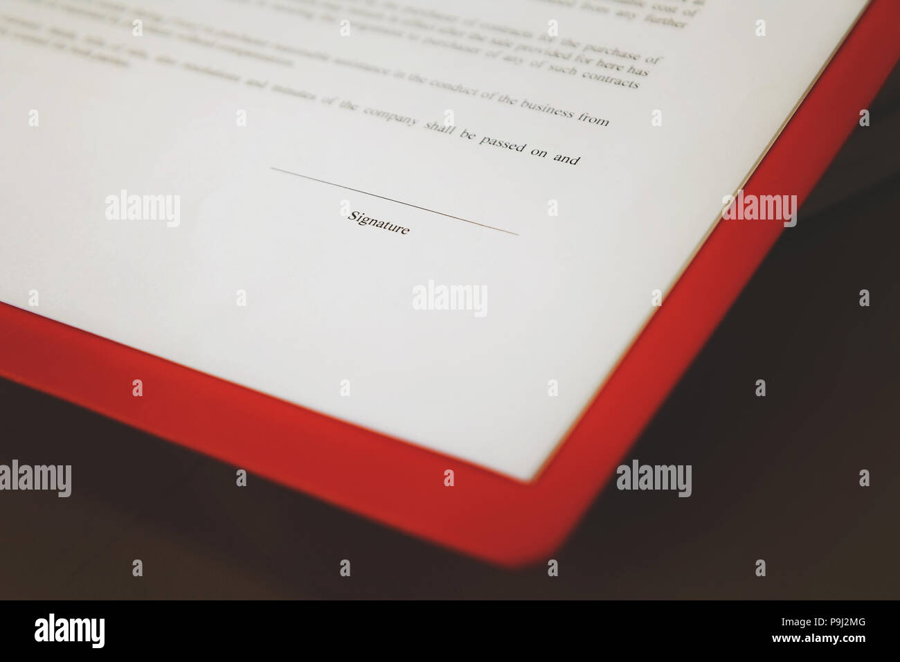 Contract paper preparation for signing a contract Stock Photo - Alamy