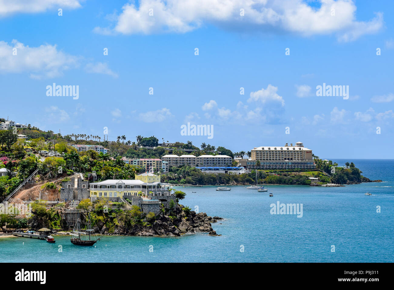 Caribbean islands aerial view hi-res stock photography and images - Alamy