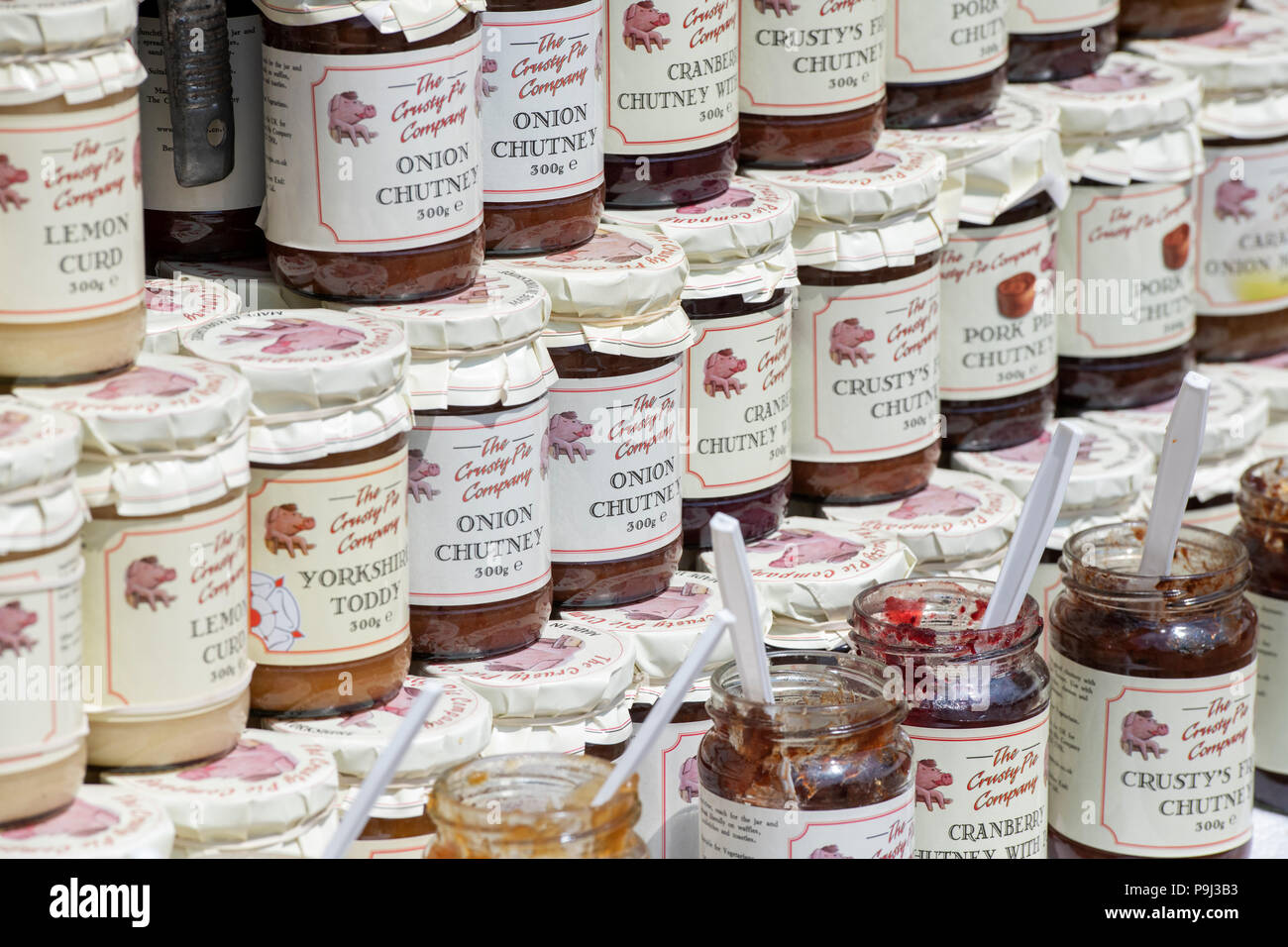 Chutney stall chutneys hi-res stock photography and images - Alamy