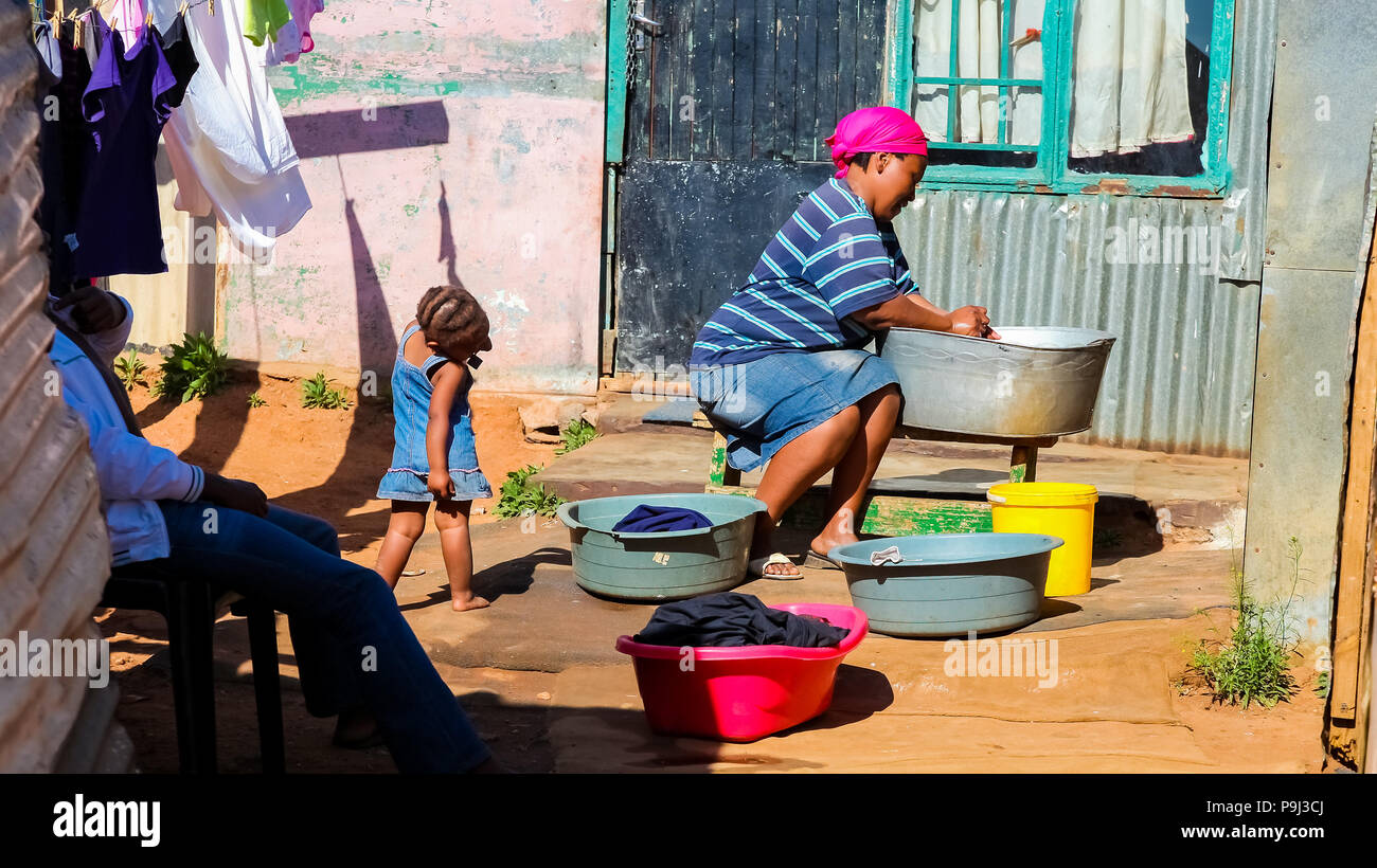Johannesburg, South Africa, September 11, 2011, African mother and ...
