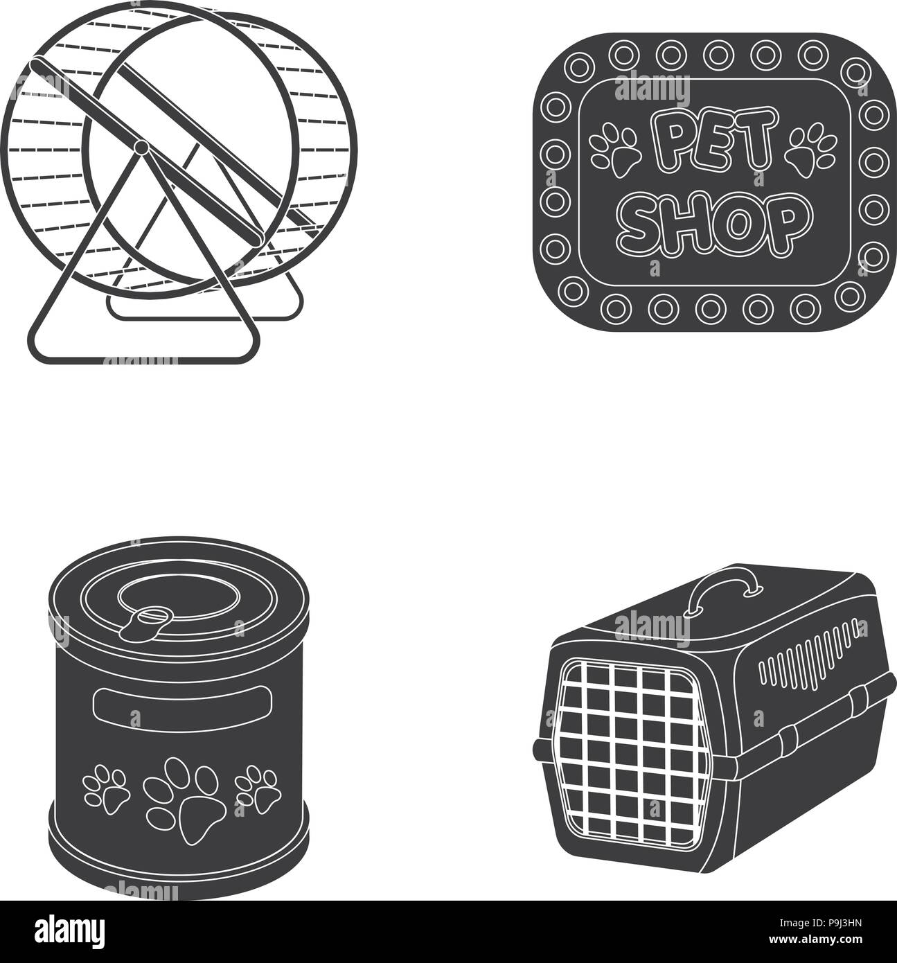 animal,animals,attributes,black,cage,carrying,collection,container,food ...