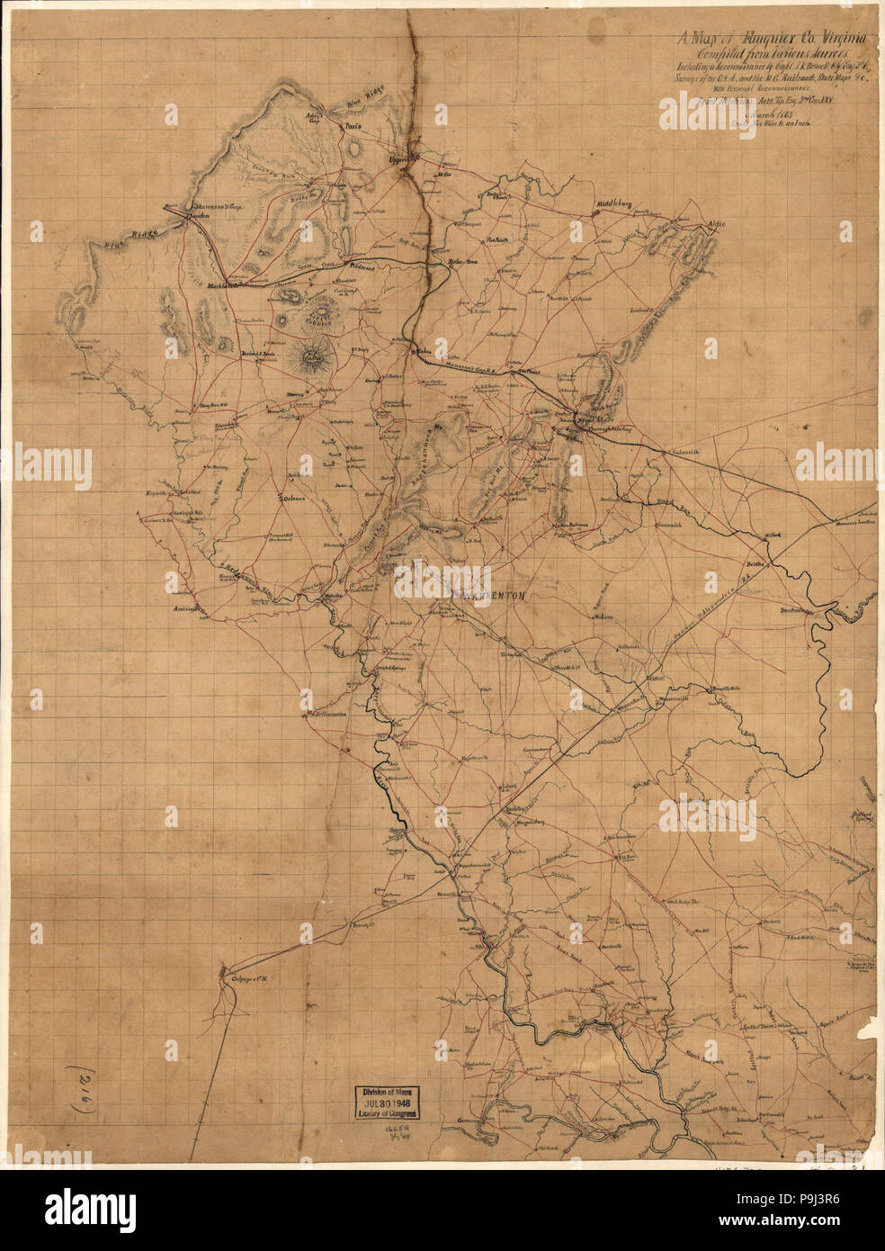 Fauquier map hi-res stock photography and images - Alamy