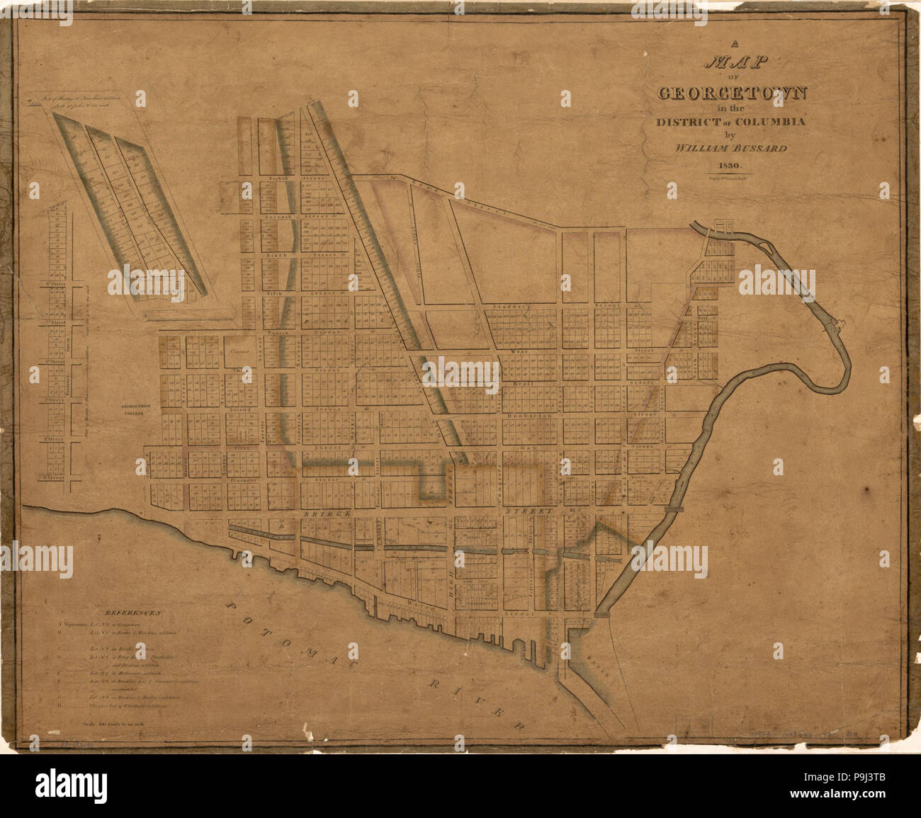 Historic map georgetown hi-res stock photography and images - Alamy
