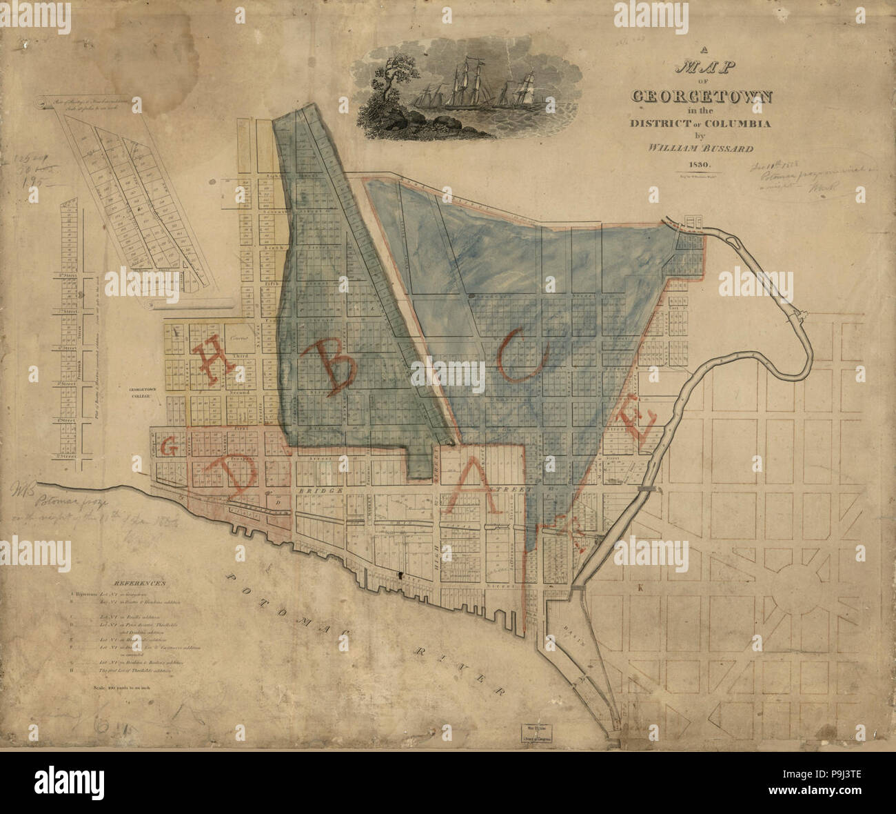 Historical georgetown map hi-res stock photography and images - Alamy