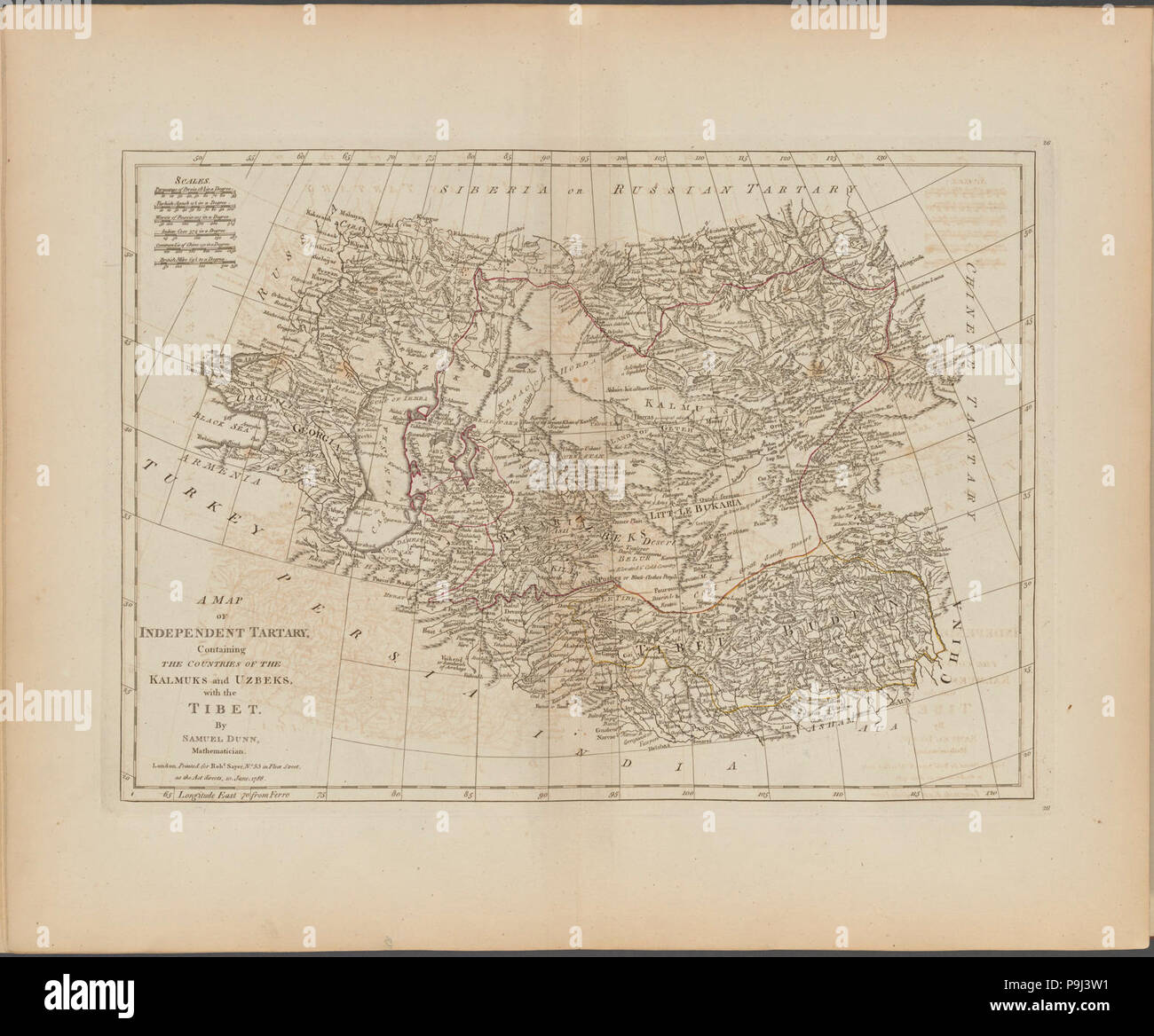 A map of independent Tartary, containing the countries of the Kalmuks ...