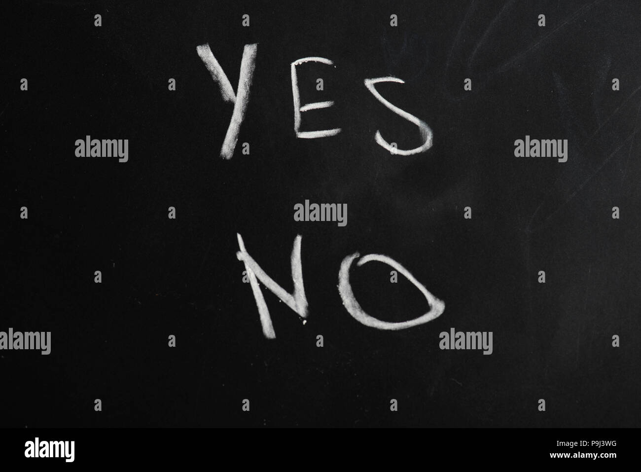 Yes no black white hi-res stock photography and images - Alamy