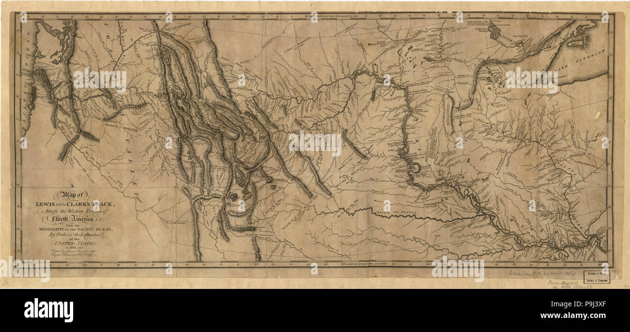 Map of united states 1804 hi-res stock photography and images - Alamy