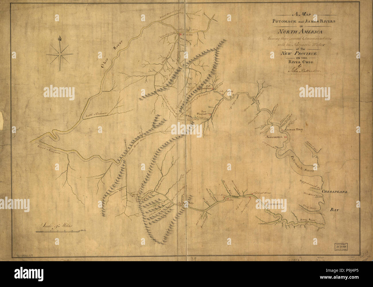 A map of Potomack and James rivers in North America shewing their ...