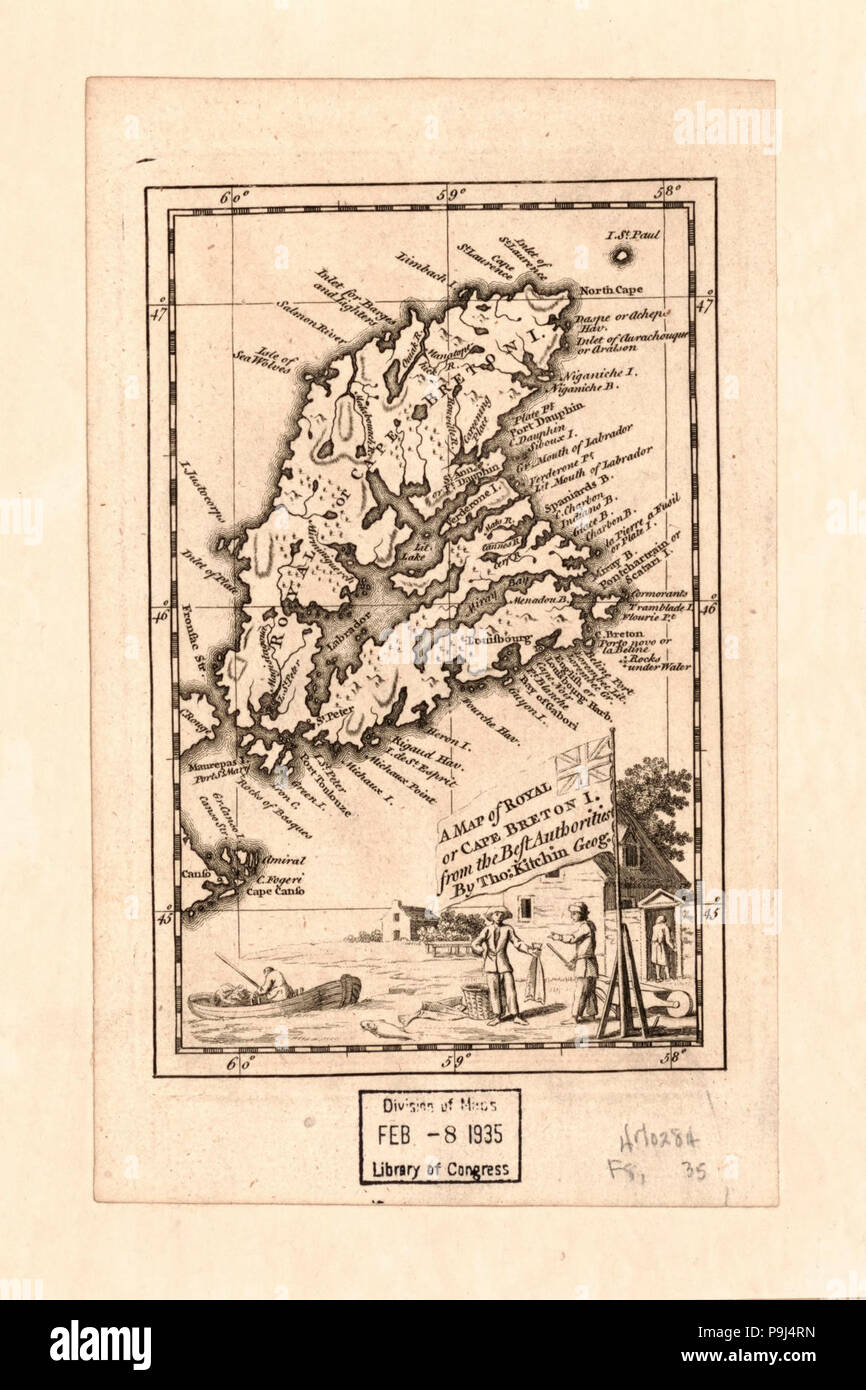 A map of Royal or Cape Breton I. from the best authorities Stock Photo ...