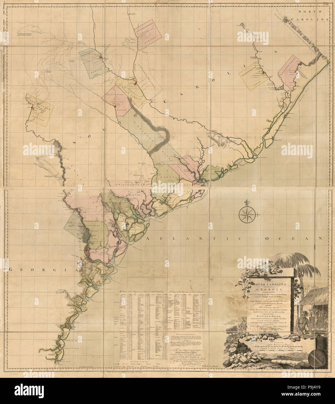 A map of South Carolina and a part of Georgia. Containing the whole sea ...