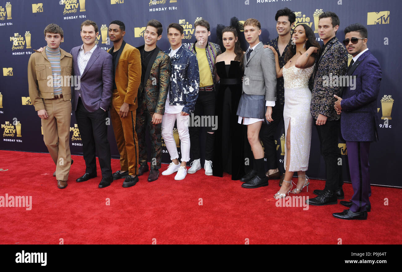 The 2018 MTV Movie and TV Awards Featuring: Cast of 13 reasons Where ...