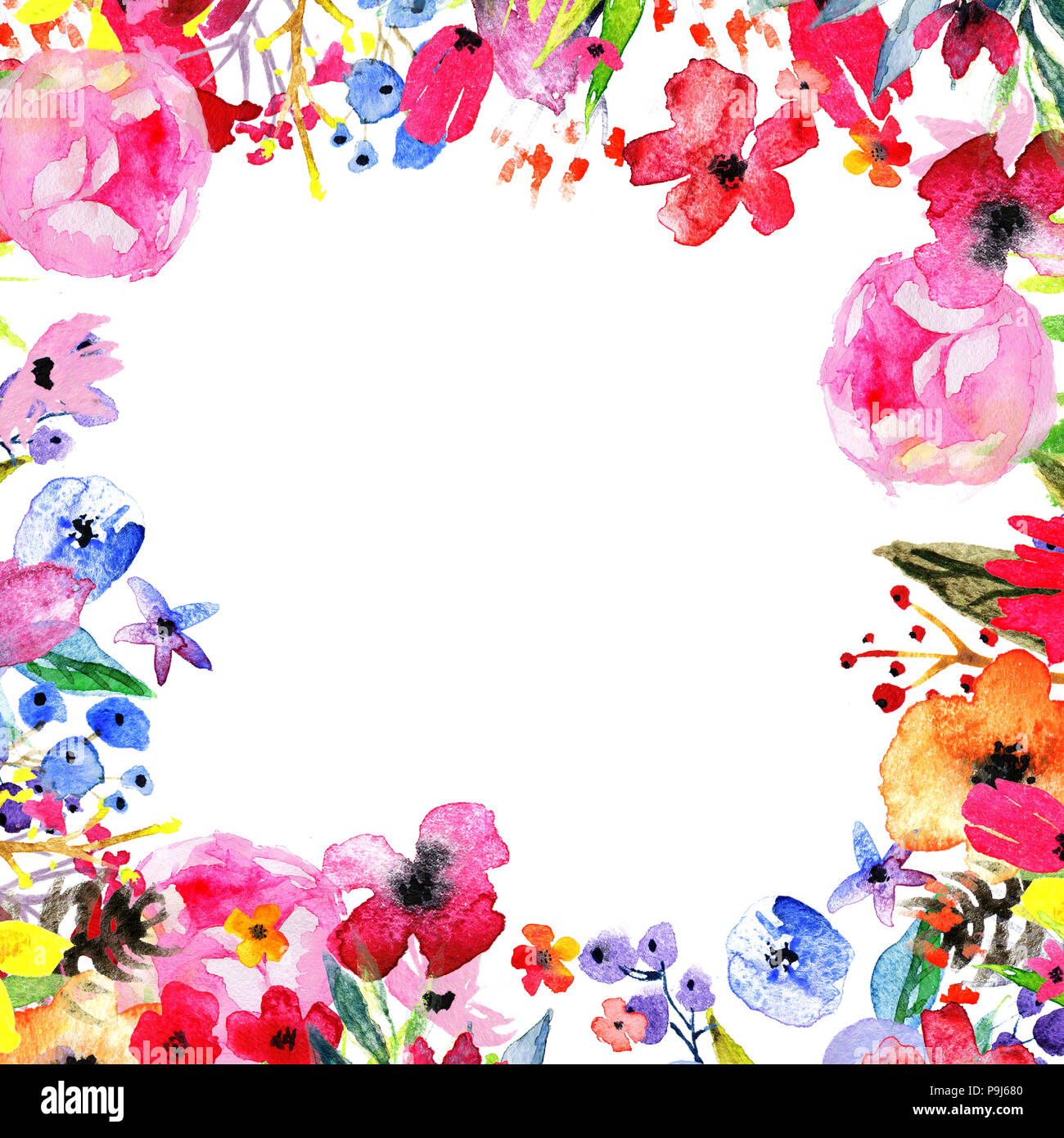 Colorful Flower Border