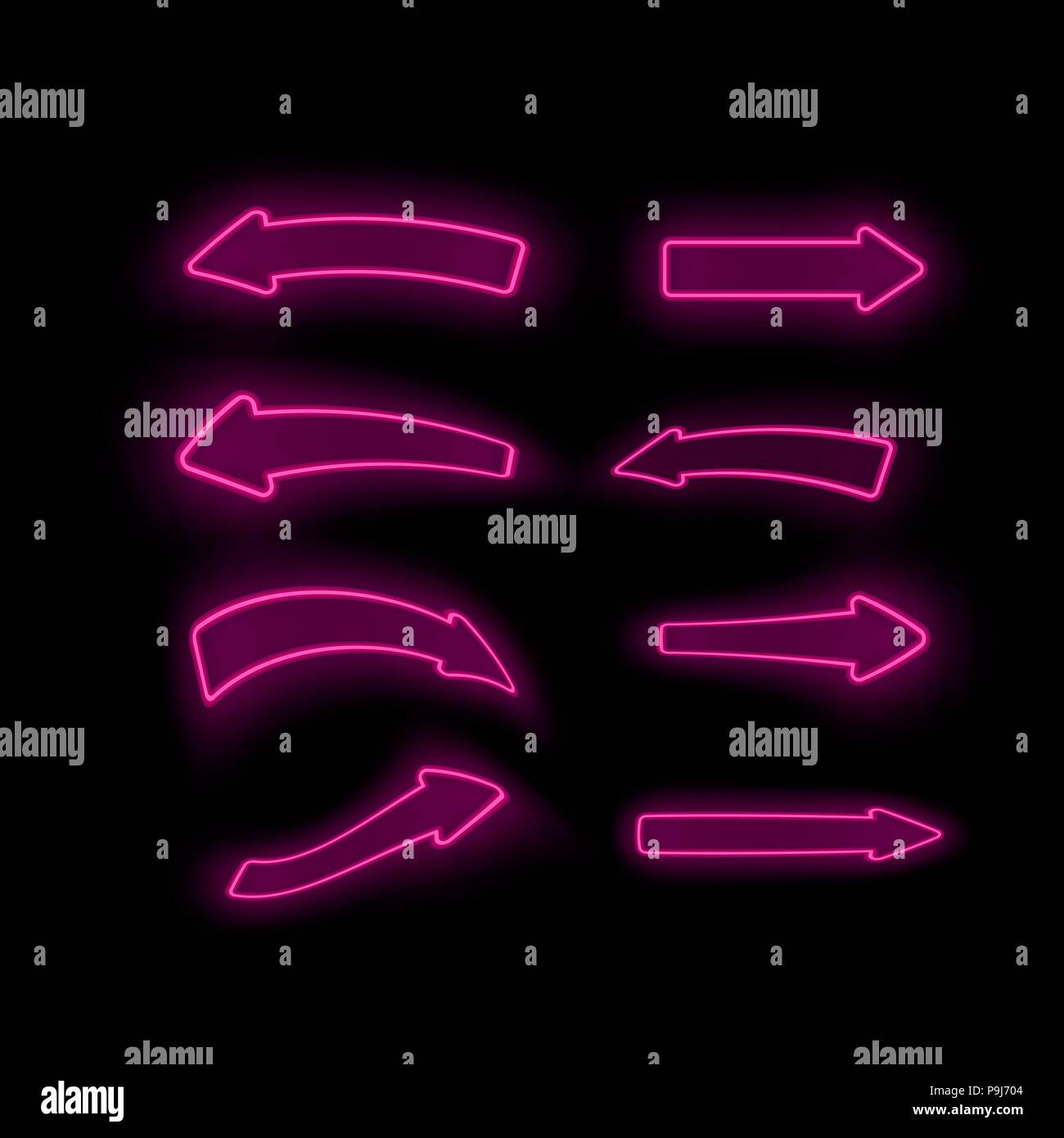 Pink neon sign Stock Vector Images - Alamy
