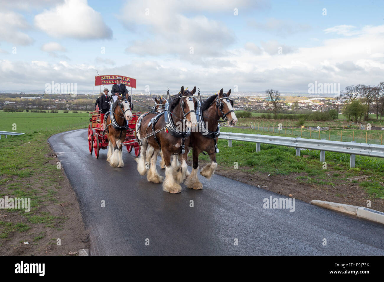 Horse drawn freight wagon hi-res stock photography and images - Alamy