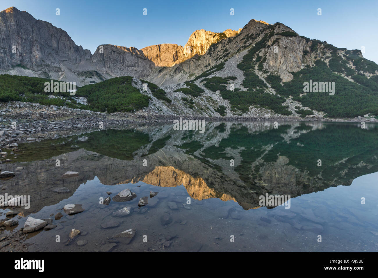Amazing Sunrise of Sinanitsa peak and the lake, Pirin Mountain ...