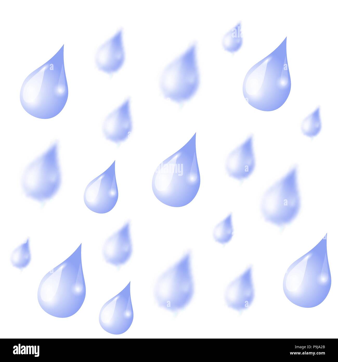 Rainy Weather. Raindrops Falling Stock Vector Image & Art - Alamy