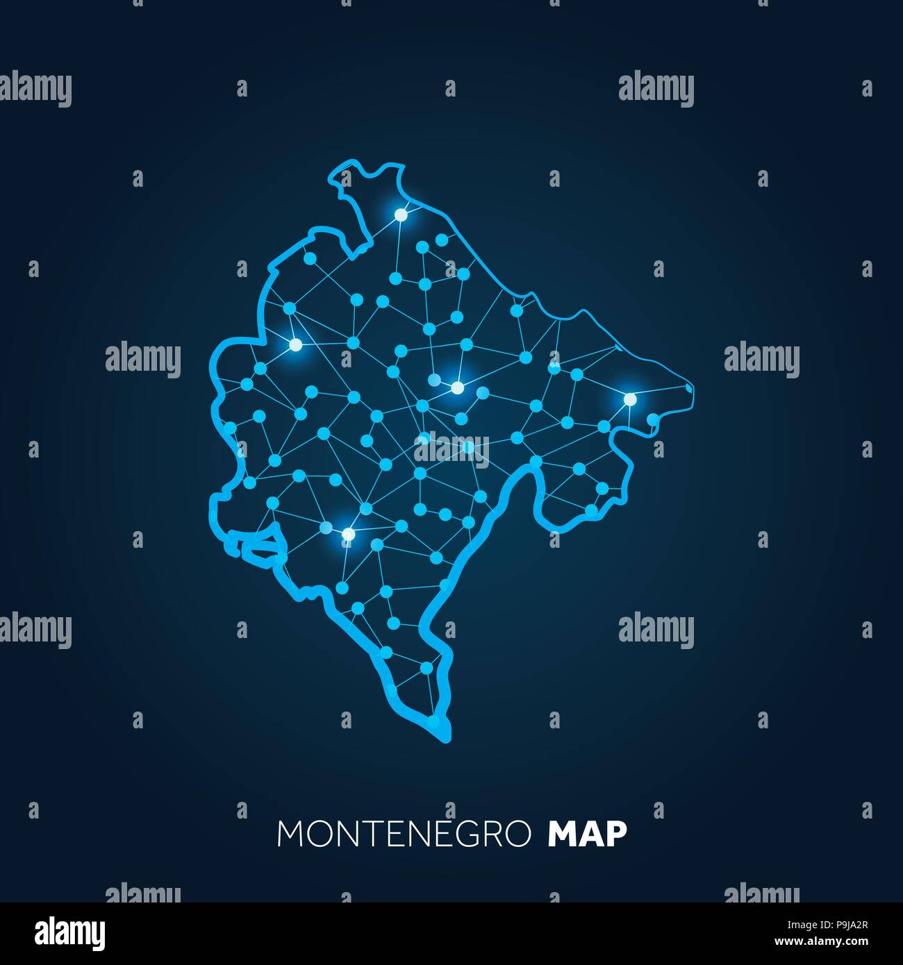 Map of montenegro hi-res stock photography and images - Alamy