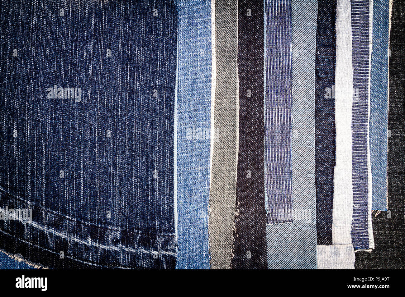 Abstract different torn jeans stripes texture background. Jeans texture ...