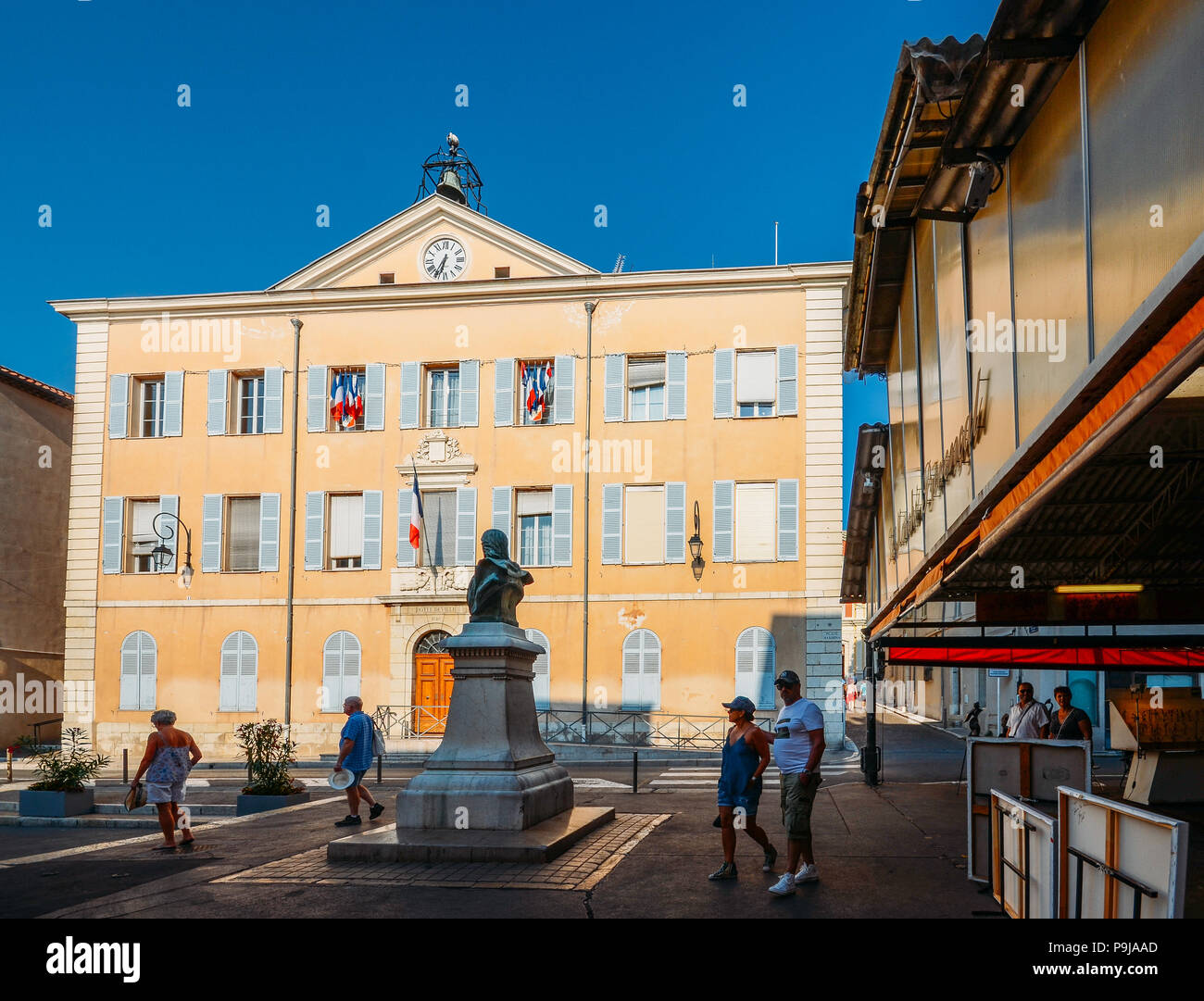 Entrance to Provencal Market in Antibes, Cote D'Azur, France Stock ...