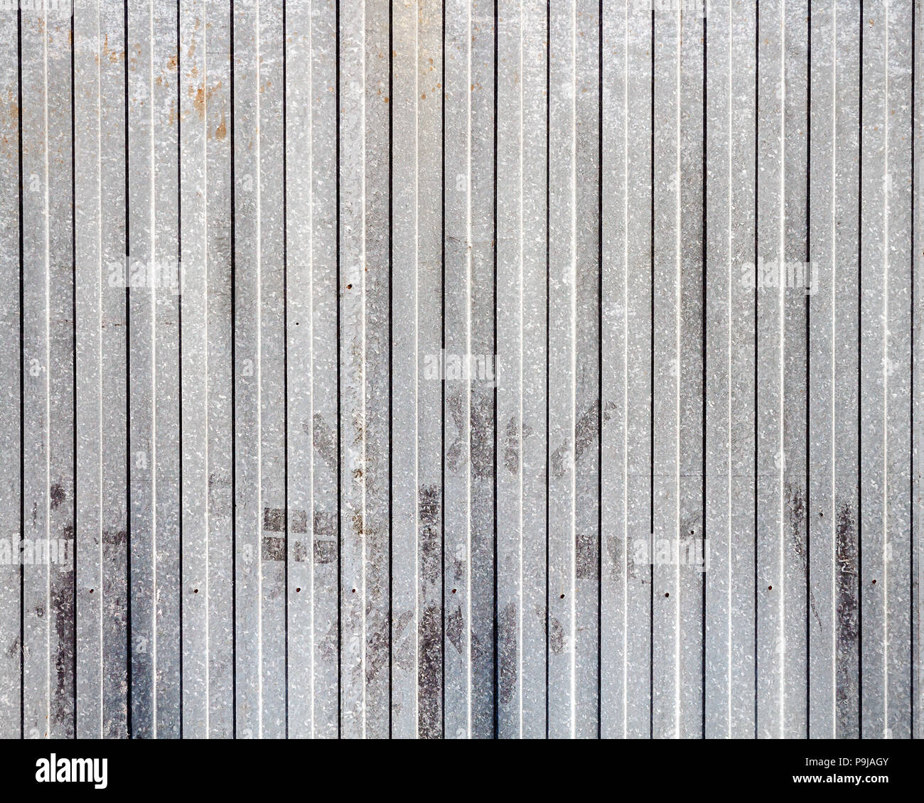 Old rusty metal warehouse wall texture background. Close up of rough ...
