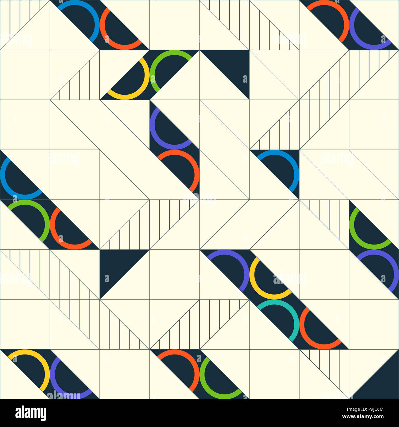 Geometric abstract seamless pattern. Linear motif background. Trendy ...