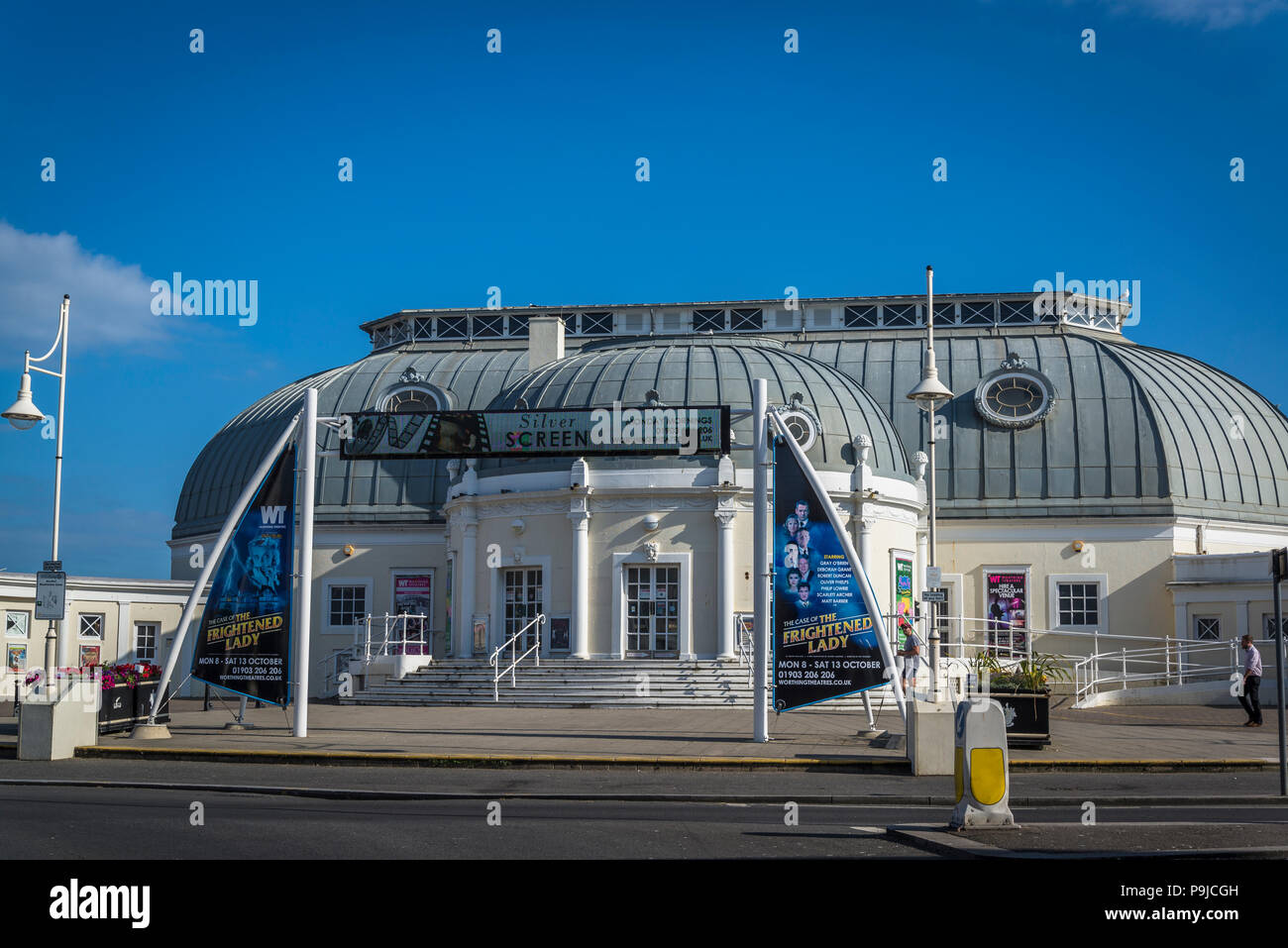 Worthing, Victorian Theatre building at the beginning of Worthing Pier ...