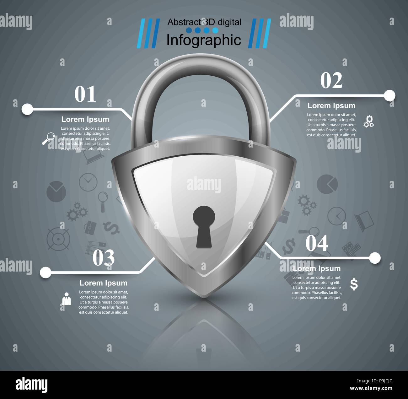 Key, lock icon. Business infographic Stock Vector Image & Art - Alamy
