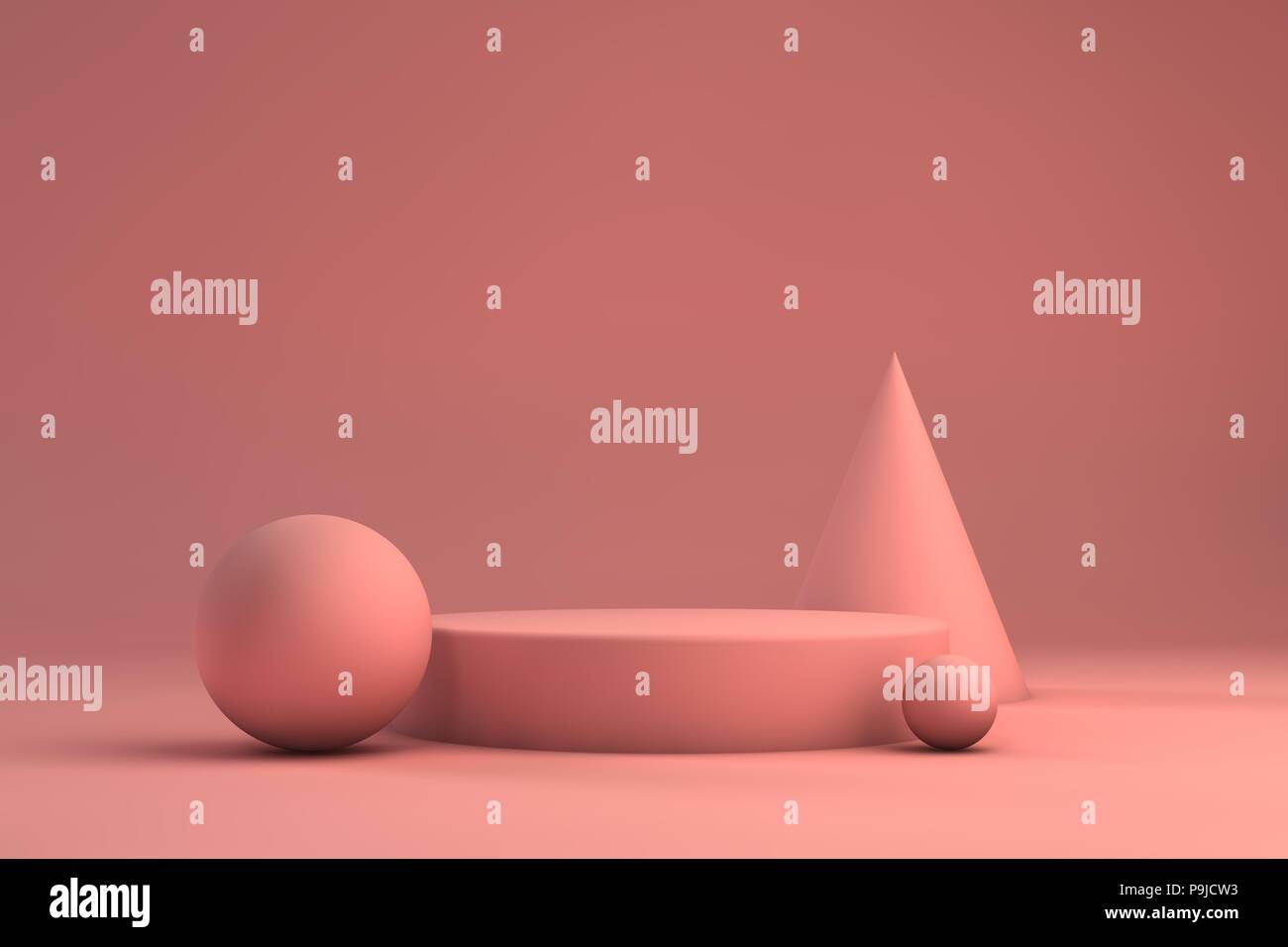 Abstract minimal primitive shape composition. Product presentation ...