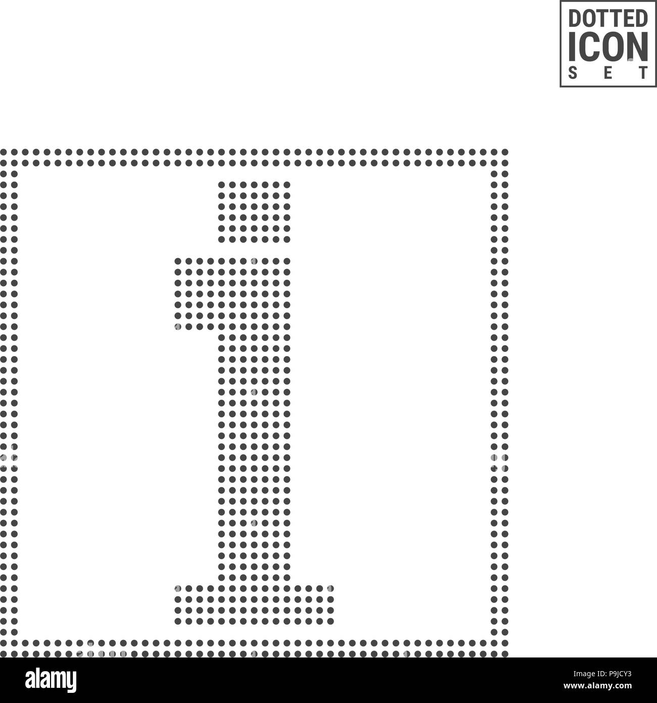 Information Sign Dot Pattern Icon. Information Dotted Icon Isolated on ...