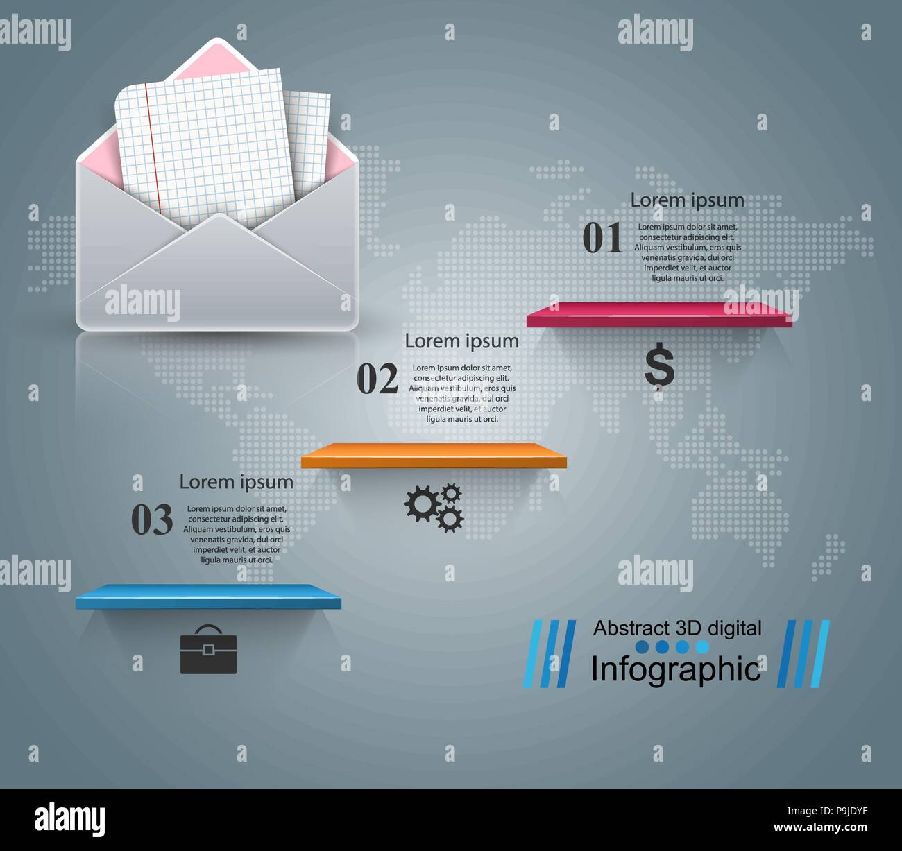 Envelope, mail, email - business infographic Stock Vector Image & Art ...
