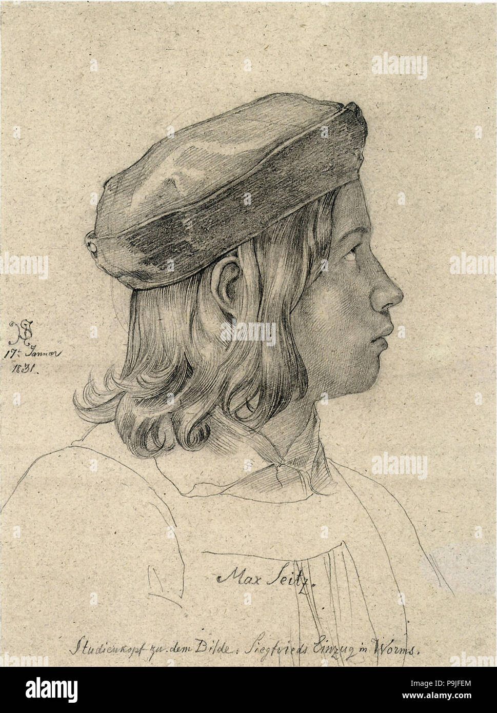 Schnorr Von Carolsfeld Julius - Bildnis Alexander Max Seitz Stock Photo ...