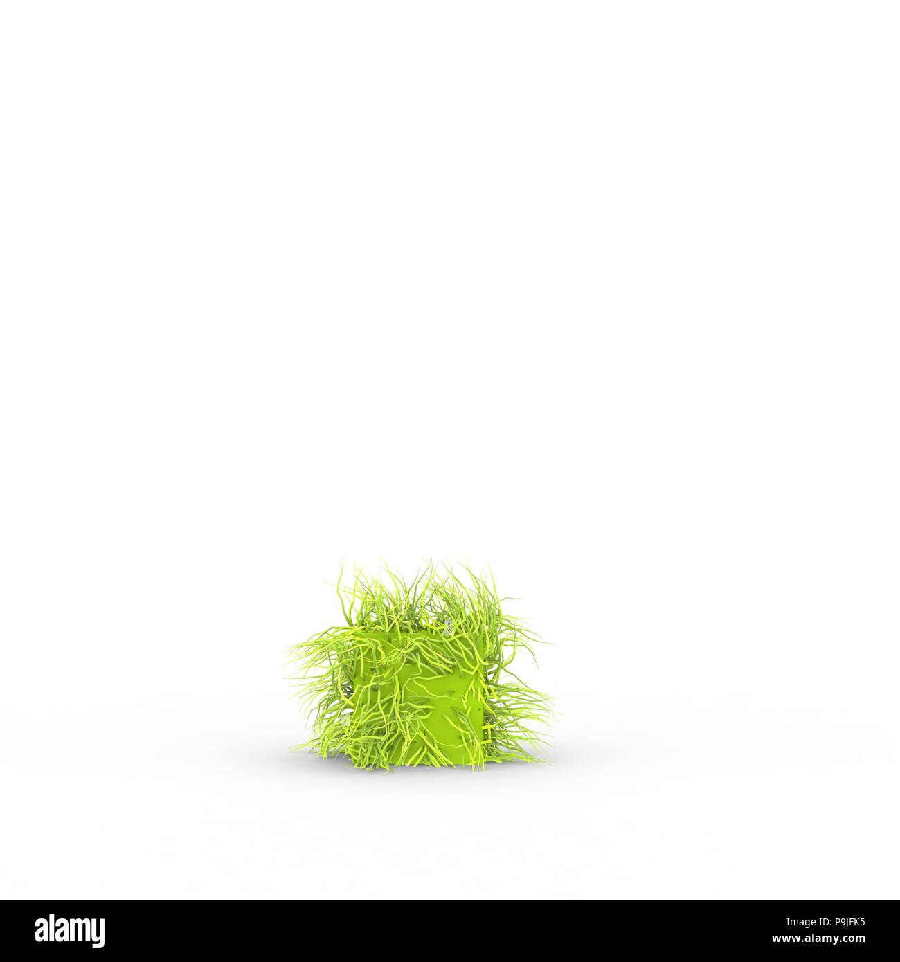 Green fur letter Point isolated on white background Stock Photo - Alamy