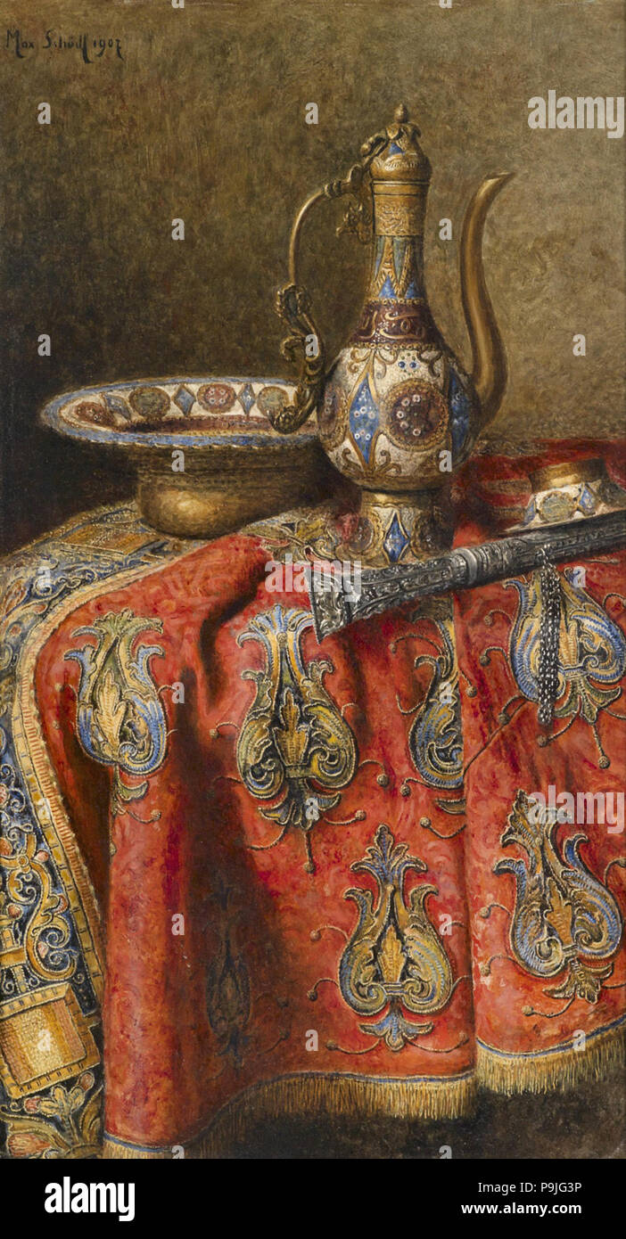 Schodl Max - Still Life with Oriental Antiques 1 Stock Photo - Alamy