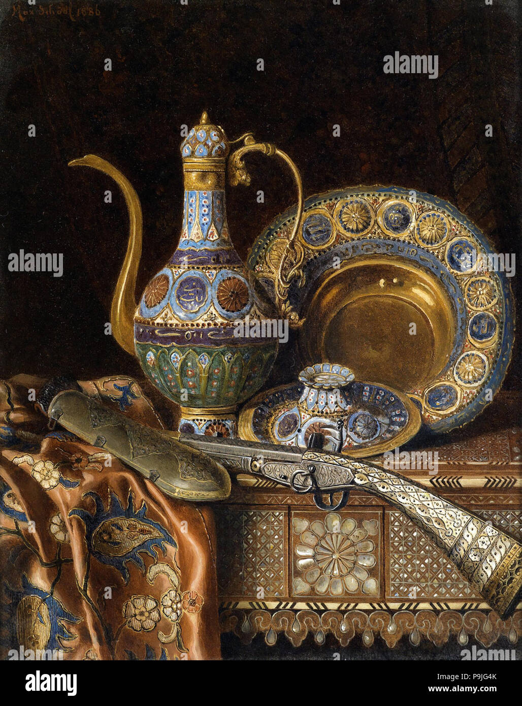 Schodl Max - Still Life with Oriental Antiques 2 Stock Photo - Alamy