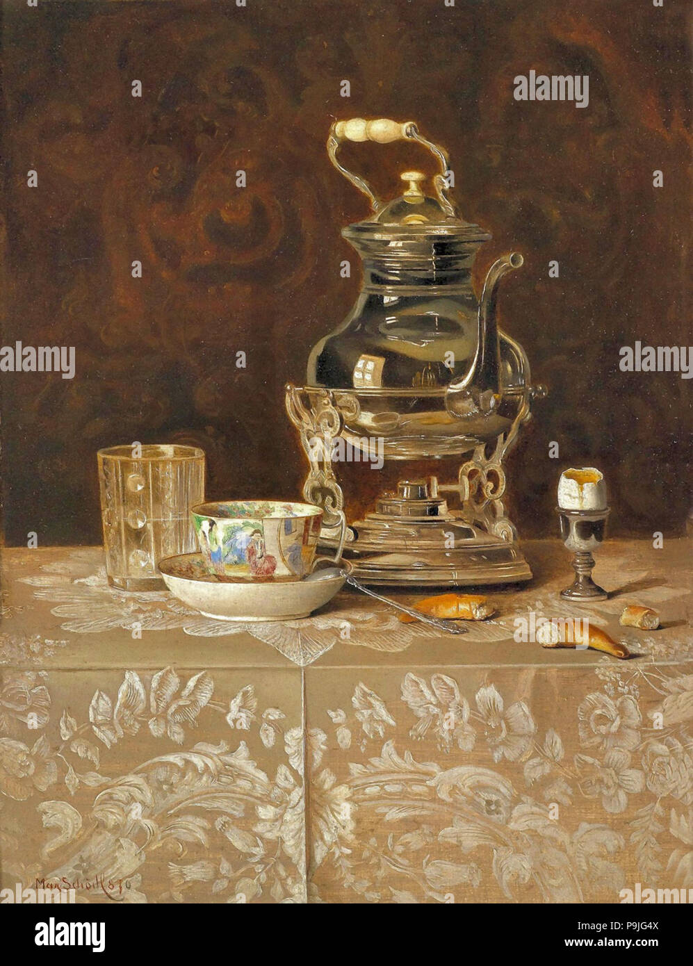 Schodl Max - Still Life with Samovar and Chinese Teacup Stock Photo - Alamy