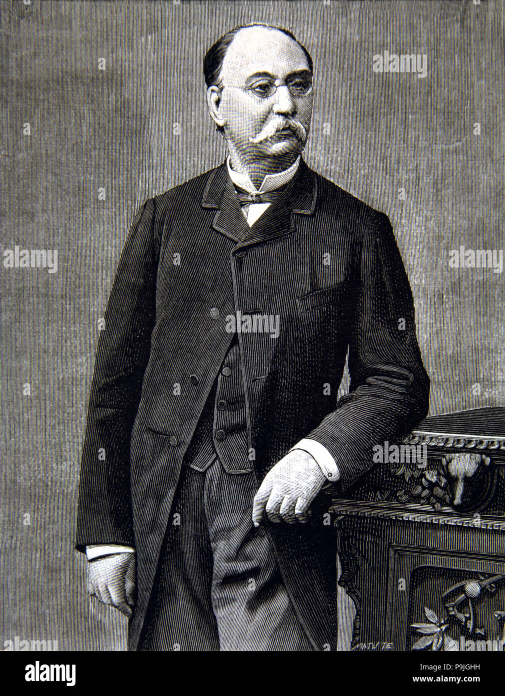 Eduardo Cano de la Peña (1823-1897) Spanish Painter, engraving of the ...