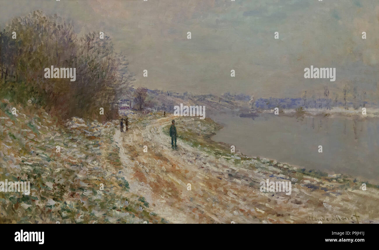 Towpath at Argenteuil, , Chemin de Halage a Argenteuil, Claude Monet ...