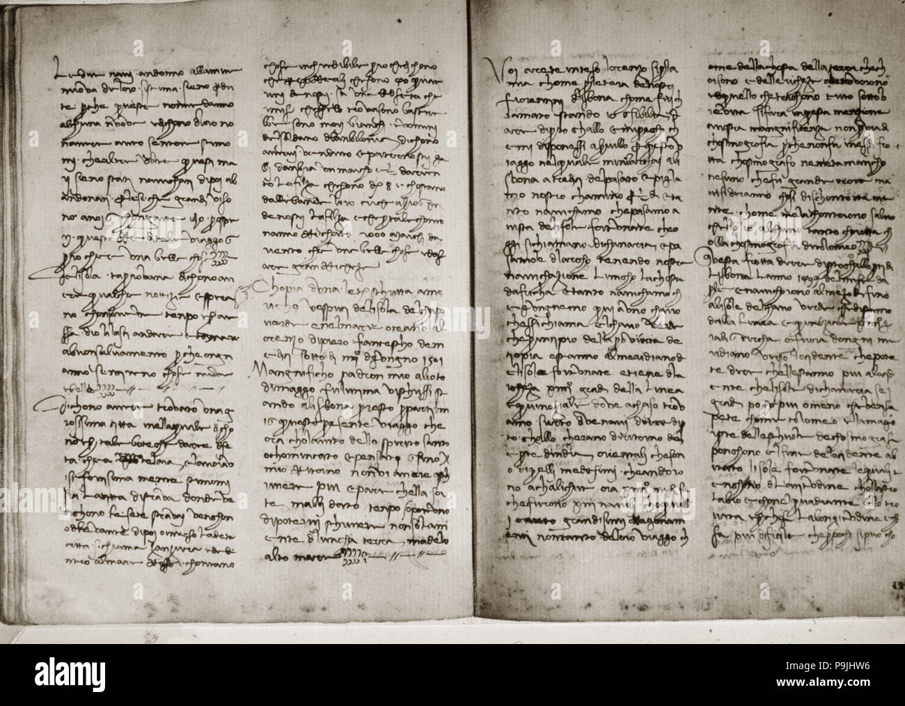 Autograph letter of Amerigo Vespucci written in Cape Verde on 4th June ...