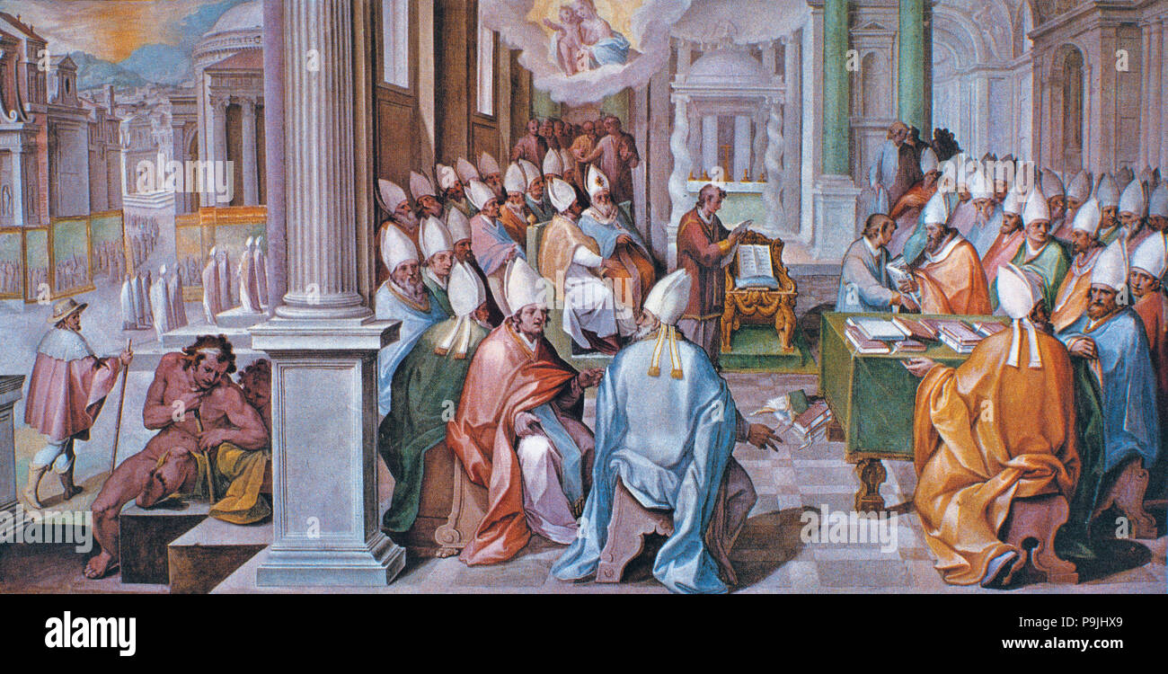 Council of Ephesus, held in 431 under Pope Celestine I and the reign of ...