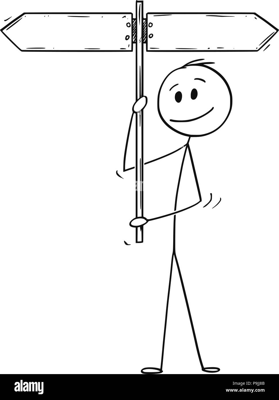 Signpost left pointing arrow Stock Vector Images - Alamy