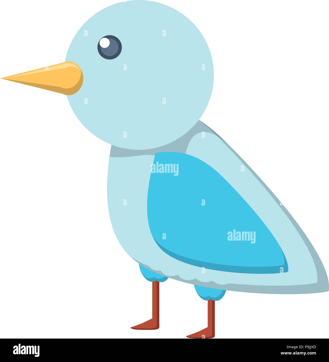 cute bird icon over white background, vector illustration Stock Vector ...