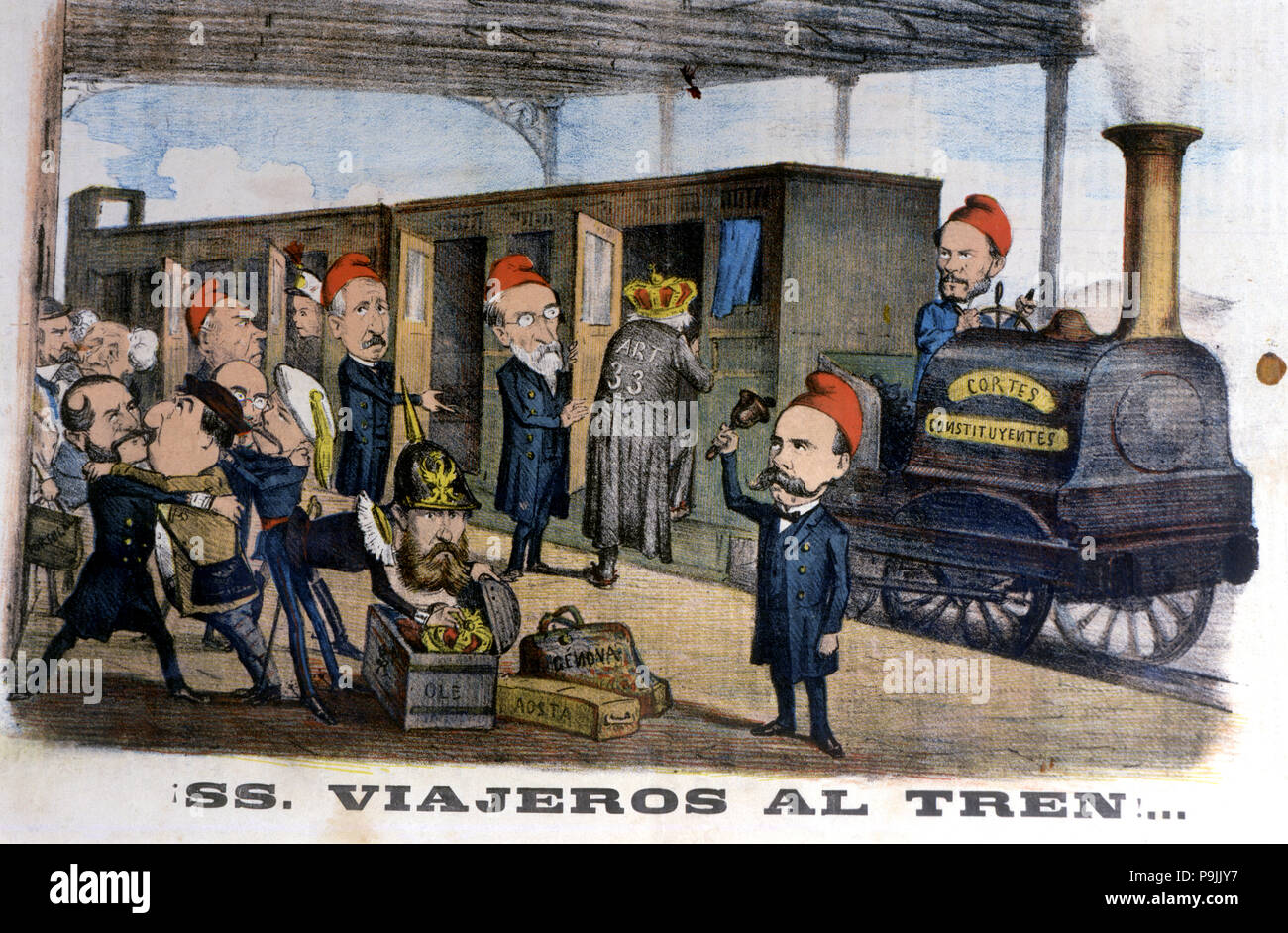 Satirical and allegorical drawing to the government of the country ...