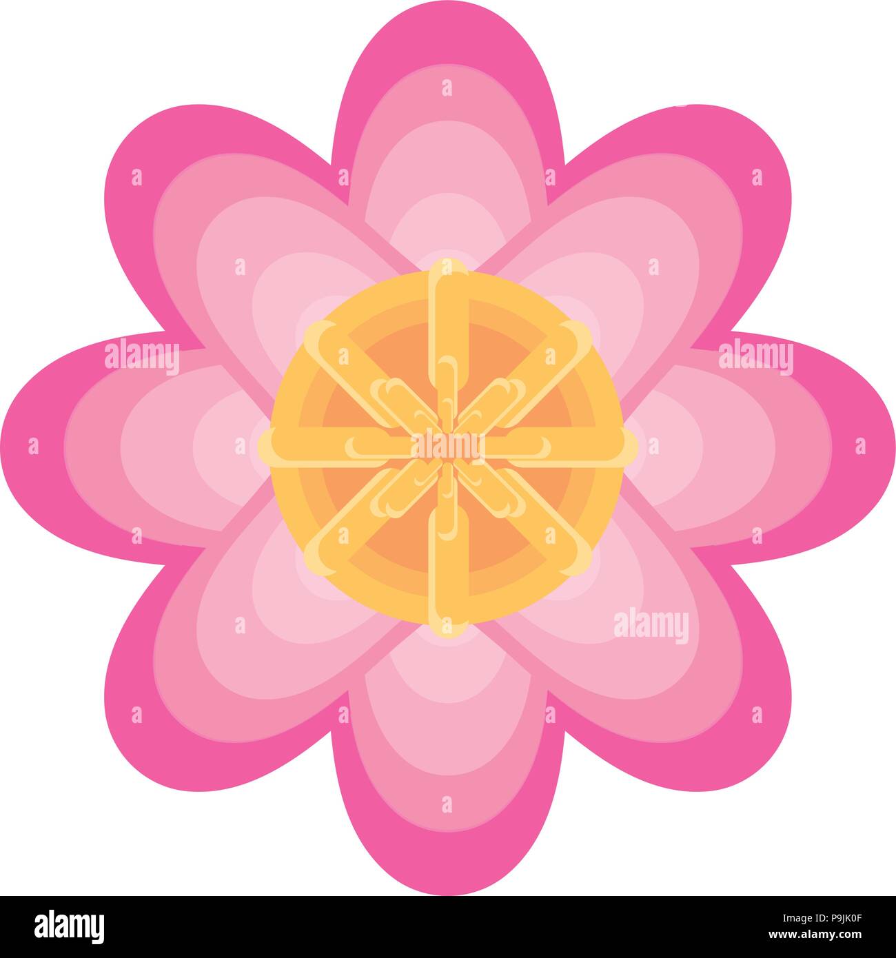 beautiful flower icon over white background, vector illustration Stock ...