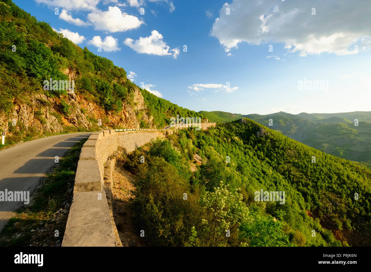 Mountain Road at Barmash Pass, Kolonja, Korça Region, Korca, Albania ...