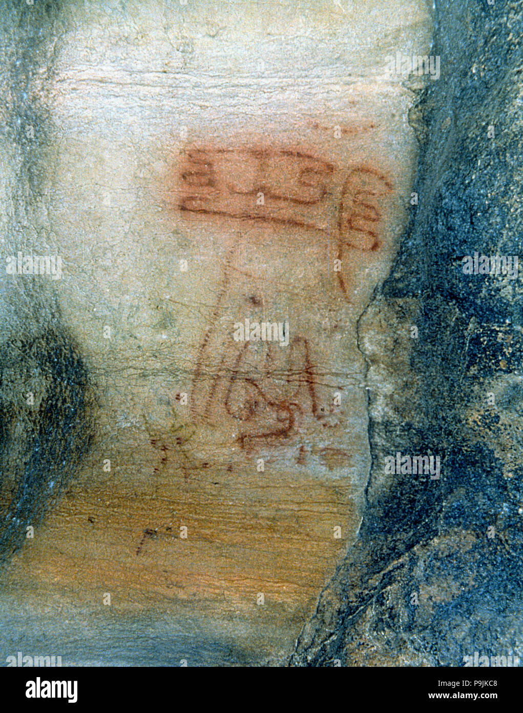 Curved figures in Pileta Cave (Málaga), the Abbe Breuil interpreted ...