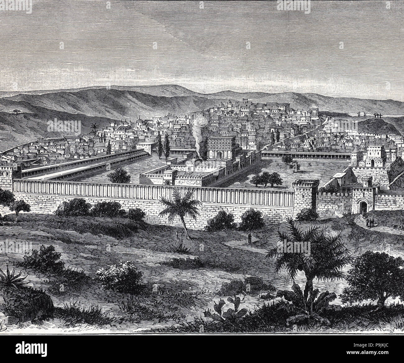 Reproduction of the Temple of Solomon in Jerusalem in the time of Jesus ...