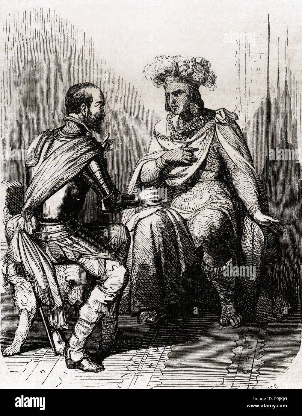 Moctezuma and cortes hi-res stock photography and images - Alamy