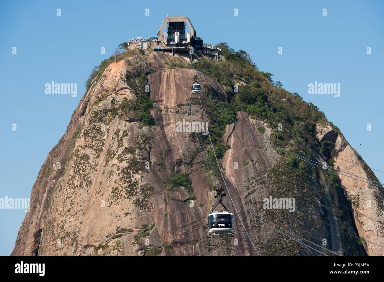 a cable car on Sugarloaf mountain, Rio de Janeiro, Brazil Stock Photo ...