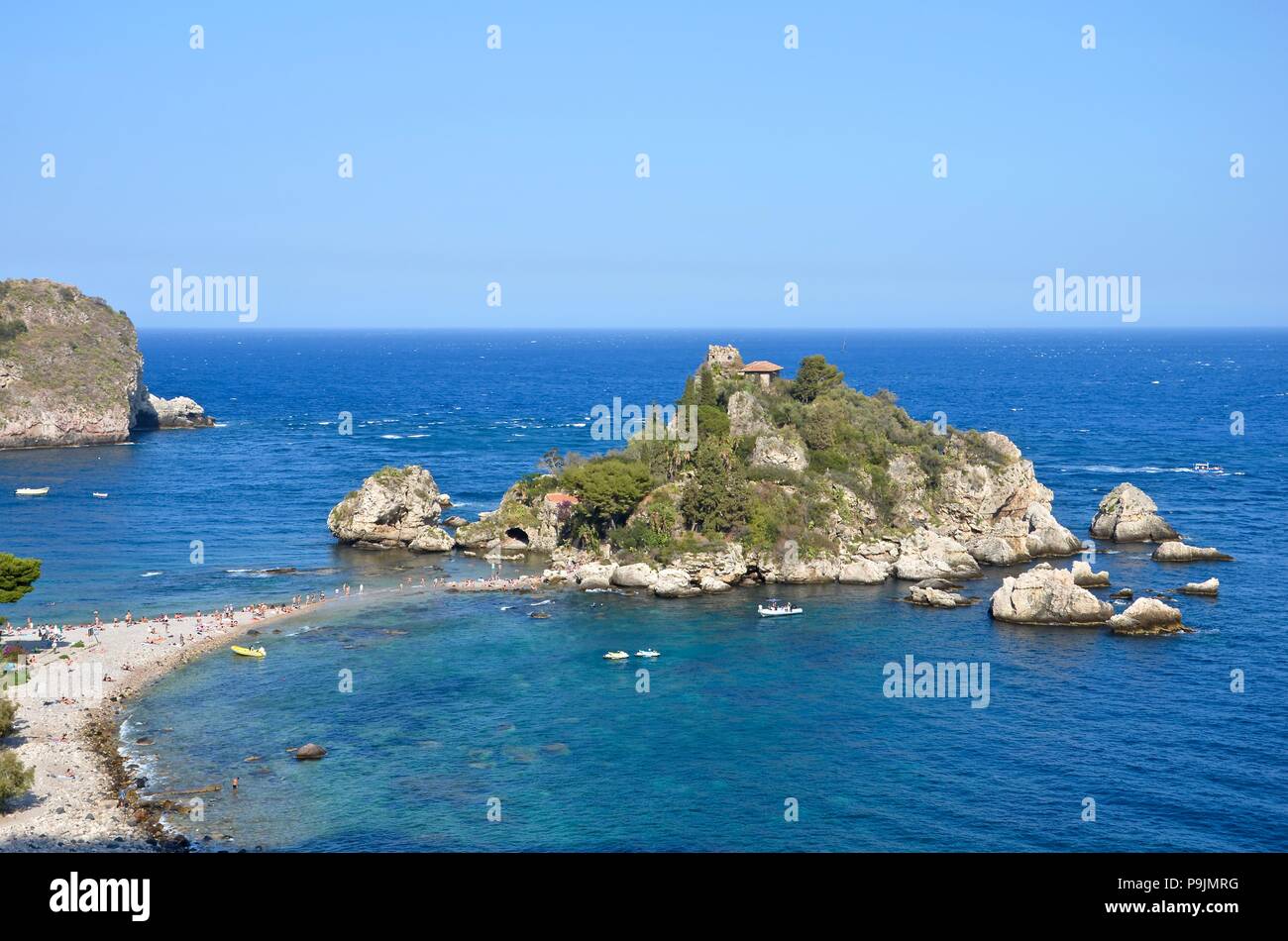 Isola Bella Beach Taormina Sicily Stock Photos & Isola Bella Beach ...